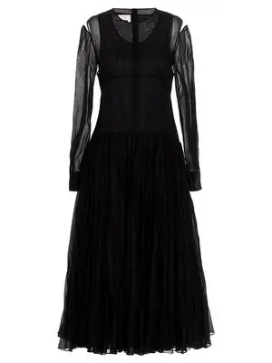 JIL SANDER Pleated Skirt Dress - Black