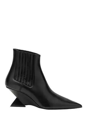 Attico Cheope Wedge-heel Ankle Boots - Black