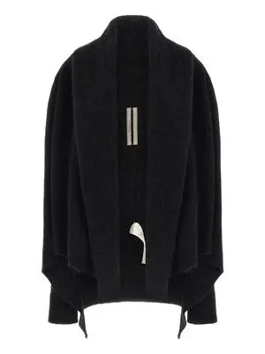 Rick Owens Hooded Wrap Cardigan - Black