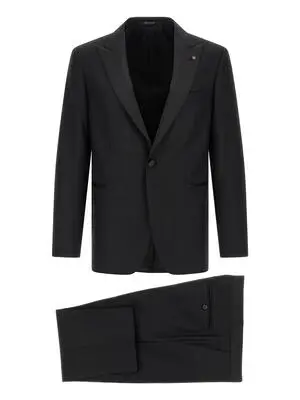 Tagliatore Napoli' Tuxedo Dress - Black