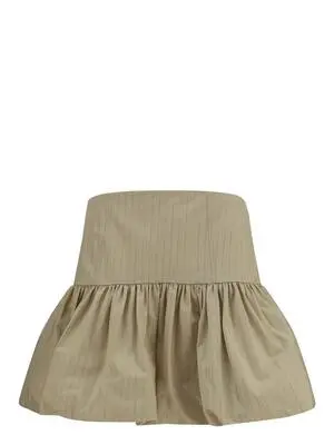 GANNI GANNI Ruffled Mini Skirt Cream