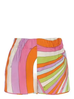 EMILIO PUCCI PUCCI Silk Geometric Print Shorts