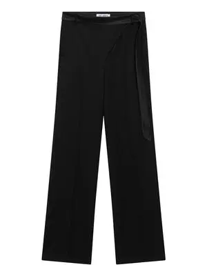 Attico Virgin Wool Tuxedo Trousers - Black
