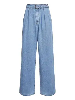 Dries Van Noten Belted Wide-leg Denim Jeans - Multicolor