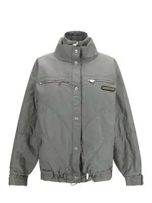 Attico High-neck Bomber With Zips - Gray