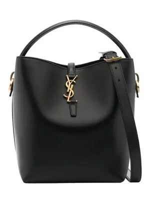 Saint Laurent Calf Leather Shoulder Bag - Black