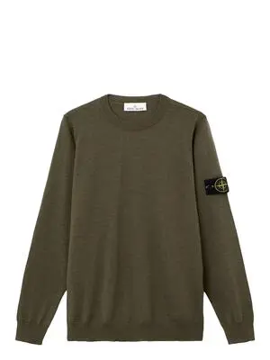 Stone Island Stone Island Men Wool Sweater With Side Logo Patch Multicolor