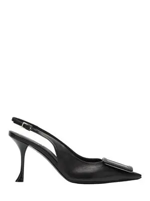 ROGER VIVIER Viv In The City' Nappa Leather Slingbacks - Black
