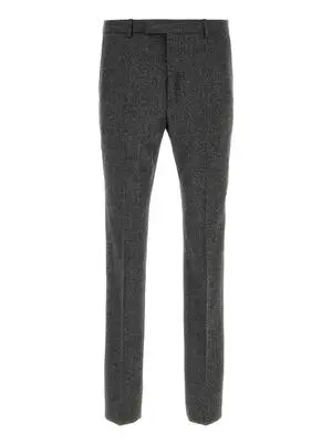 Gucci Melange Charcoal Wool Pant - Gray