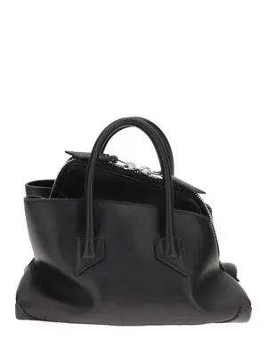 Attico La Passeggiata Mini Leather Handbag - Black