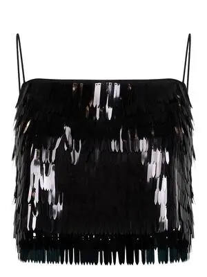 SELF-PORTRAIT Sequin Cropped Top - Multicolor