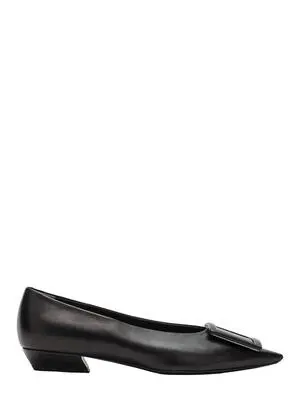 ROGER VIVIER Gommettine Ballerina In Leather - Black