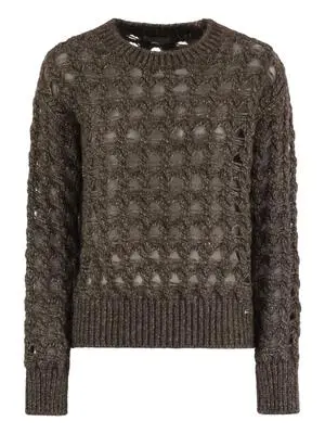Herno Resort Jumper In Alpaca And Wool - Brown