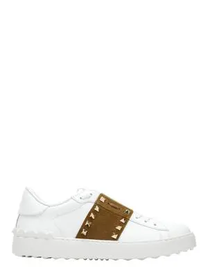 Valentino Garavani Rockstud Untitled Leather Trainers - White