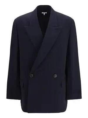 Loewe Wool Blend Double-breasted Jacket - Blue