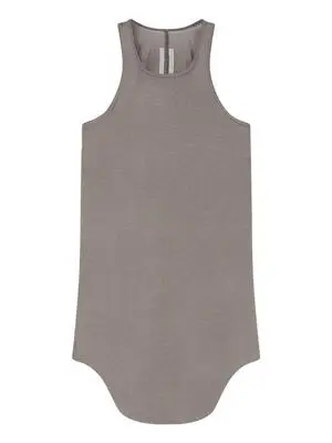 Rick Owens Tower Cotton And Silk Blend Tank Top - Gray
