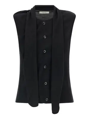 LEMAIRE LEMAIRE Draped Panel Vest Black