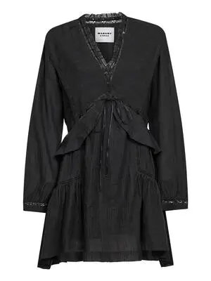 Isabel Marant Étoile ISABEL MARANT ETOILE Damya Gauze And Lace Mini Dress Multicolor