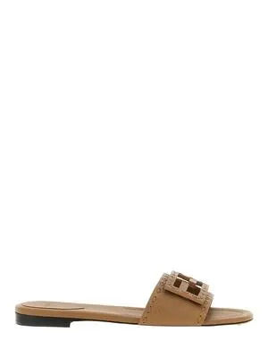 Fendi Baguette' Slides - Cream