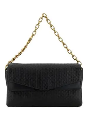 Gucci Leather Large Shoulder Bag - Black