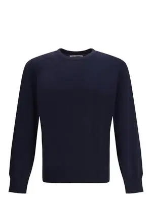 Brunello Cucinelli Sweater In Cotton - Blue