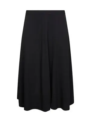 TOTEME Black Fluid Jersey Midi Skirt - Multicolor