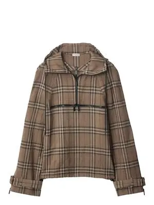 Burberry Plaid Hooded Jacket - Multicolor