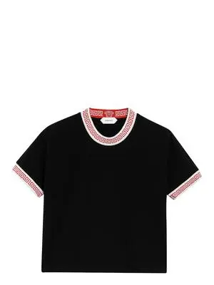 Versace Stretch Cotton Jersey T-shirt - Black