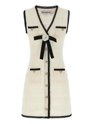 SELF-PORTRAIT Self Portrait Women 'White Pointelle Knit Mini' Dress