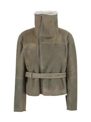 Rick Owens RICK OWENS Cropped Flight Shearling Jacket Multicolor