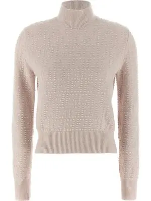 Fendi Wool And Cashmere Blend Sweater - Pink