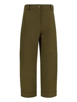Max Mara Adorni Cropped Pants - Green