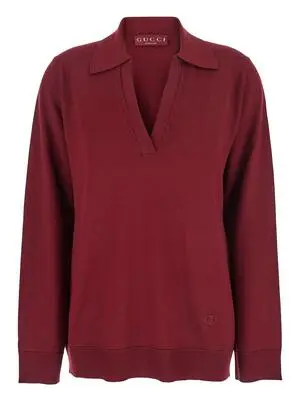 Gucci Wool Polo Collar Sweater - Multicolor