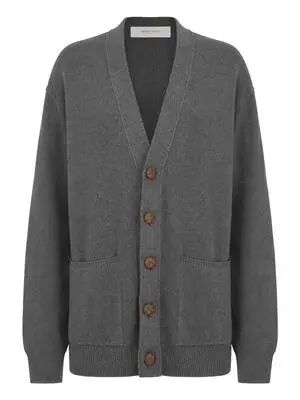GOLDEN GOOSE Cardigan With Logo - Gray