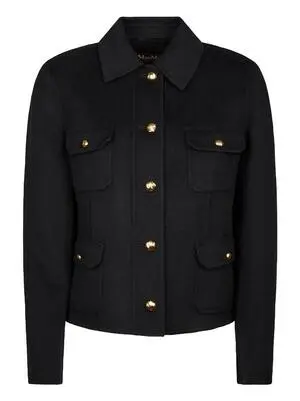Max Mara Cropped Jacket - Black