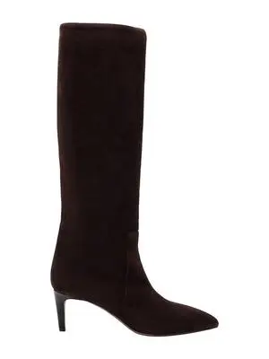 Paris Texas Chocolate Suede Pointed-toe Boots - Brown