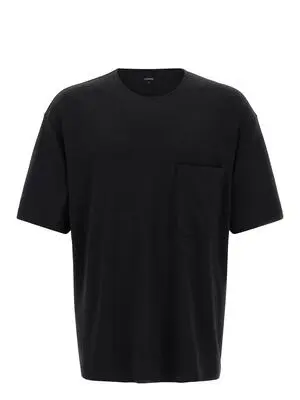 LEMAIRE Lemaire Men Cotton And Silk T-Shirt Black
