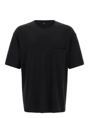 LEMAIRE Cotton And Silk T-shirt - Black