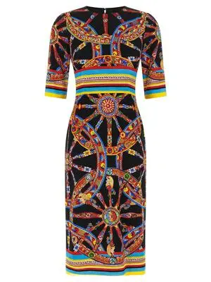 Dolce & Gabbana Carretto Midi Dress - Multicolor