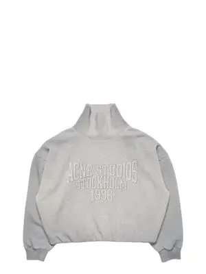 Acne Studios Brushed Cotton Fleece Sweatshirt - Gray