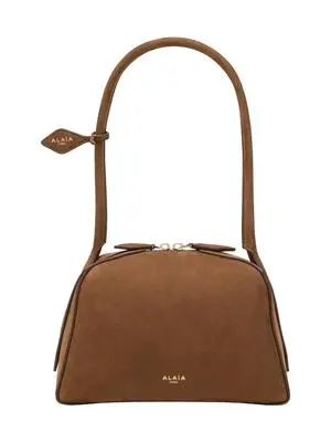 Alaïa Small Le Bouledogue Bag In Light Nubuck - Brown