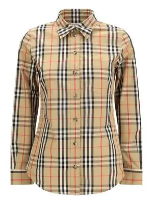 Burberry Stretch Cotton Check Shirt - Multicolor