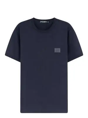 Dolce & Gabbana Dolce & Gabbana Men Cotton T-Shirt With Iconic Detail Multicolor