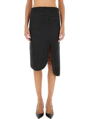 Victoria Beckham Padded Tube Skirt - Gray