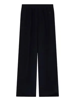 MAX MARA Max Mara Navy Blue Silk Relaxed Trousers Women