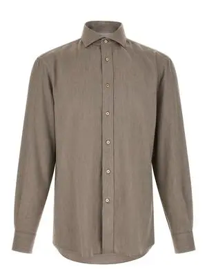 Brunello Cucinelli Herringbone Shirt - Gray
