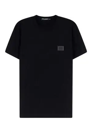 Dolce & Gabbana Cotton T-shirt With Iconic Detail - Multicolor