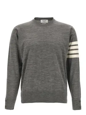 Thom Browne 4-bar Virgin Wool Pullover - Gray