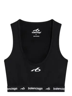 Balenciaga Technical Fabric Techwear Bra Top - Black