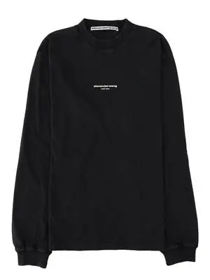 Alexander Wang Long Sleeve Logo T-shirt - Black